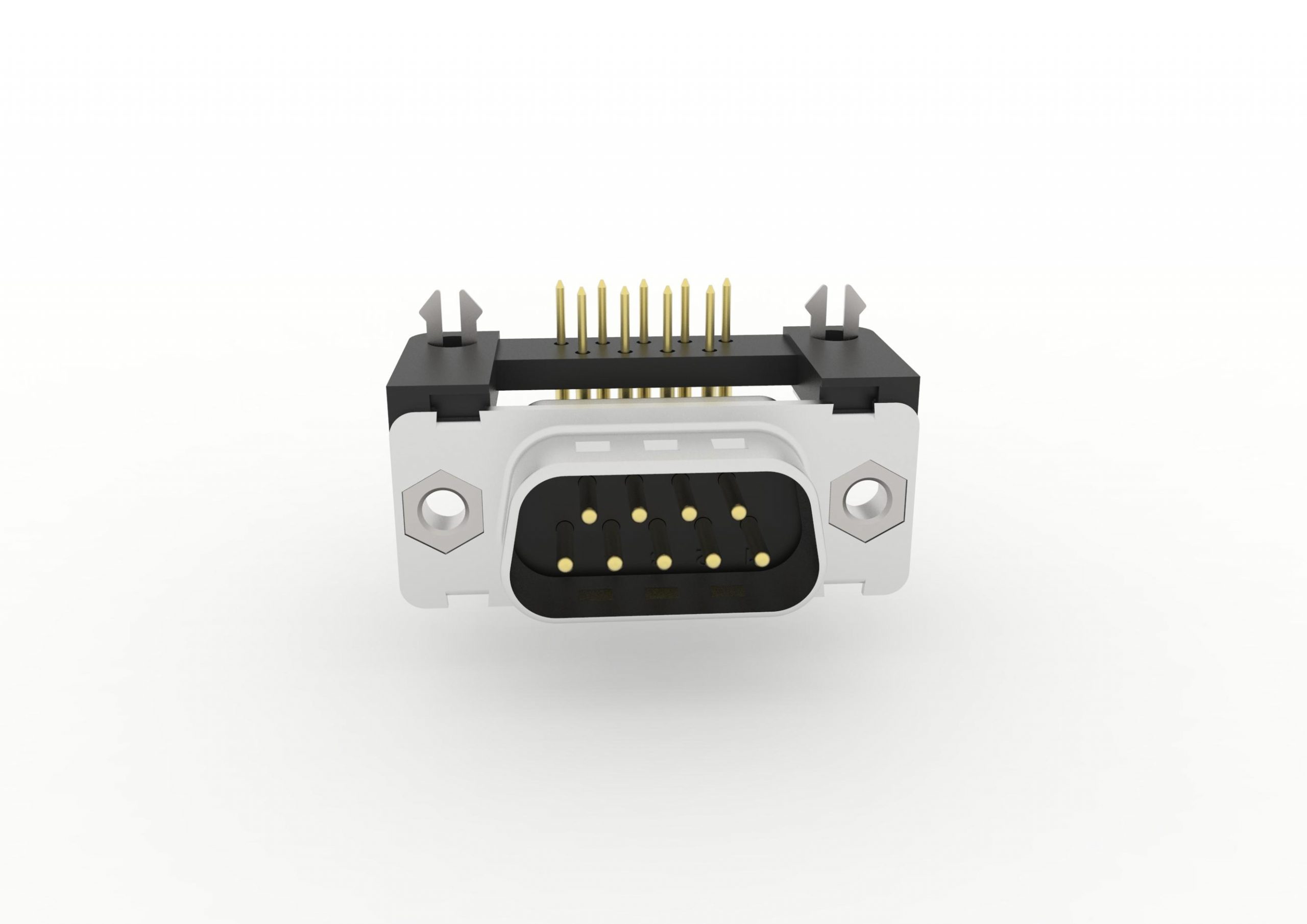 D-Sub Connectors Standard Soldered Connection Angled With Plastic ...